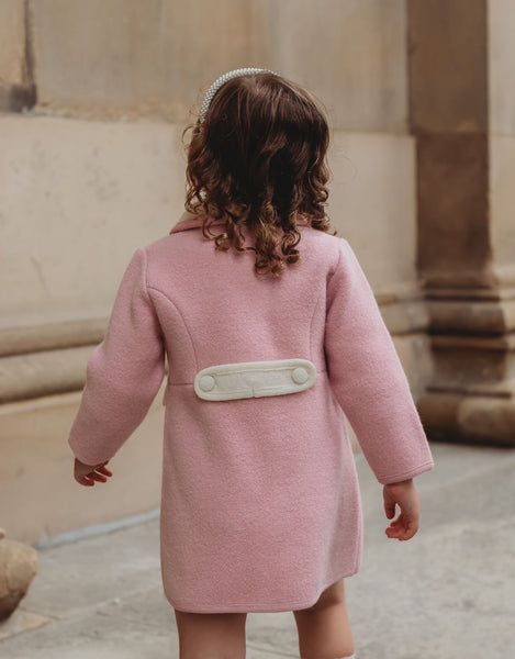 Marae Pink & Ivory Merino Wool Coat – Rose & Albert